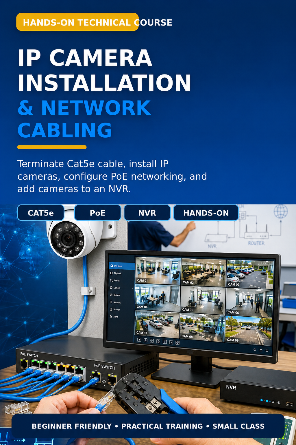 Hands-On IP Camera Installation and PoE Networking Course - A Class ...